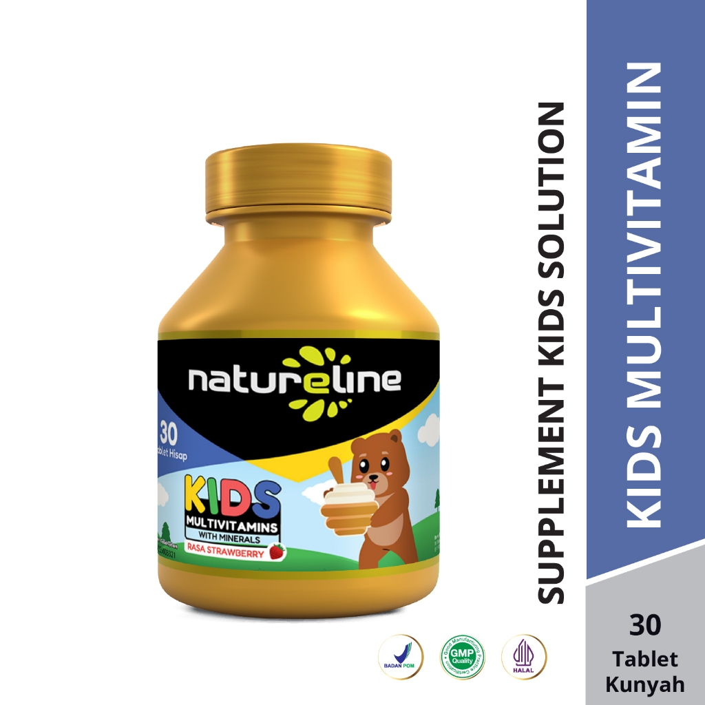 Jual NATURELINE KIDS MULTIVITAMIN WITH MINERAL RASA STRAWBERY ISI 30 ...