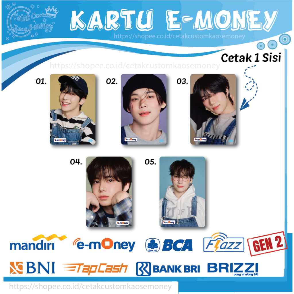 Jual KARTU E MONEY E TOLL KPOP TOMORROW X TOGETHER 12 EMONEY MANDIRI ...