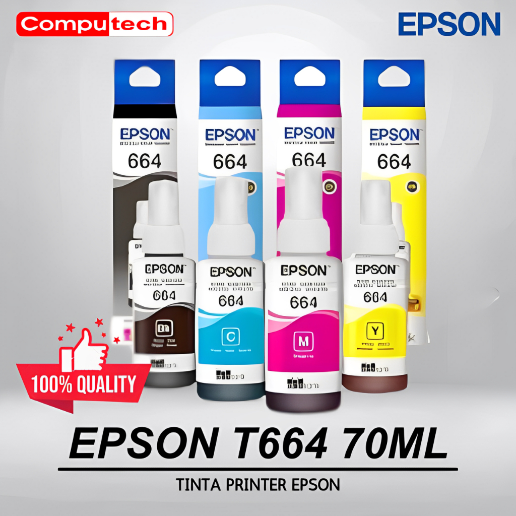 Jual Epson Tinta Printer 664 T664 L Series Refill Ink 70ml L100 L110 L120 L200 L210 L220 L360 ...