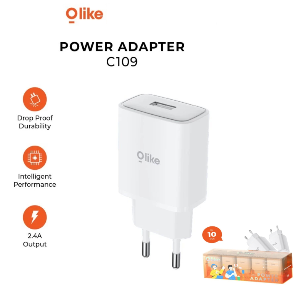 Jual OLIKE C109 Adapter Charger 5V 2.4A Fast Charging Single USB Port ...