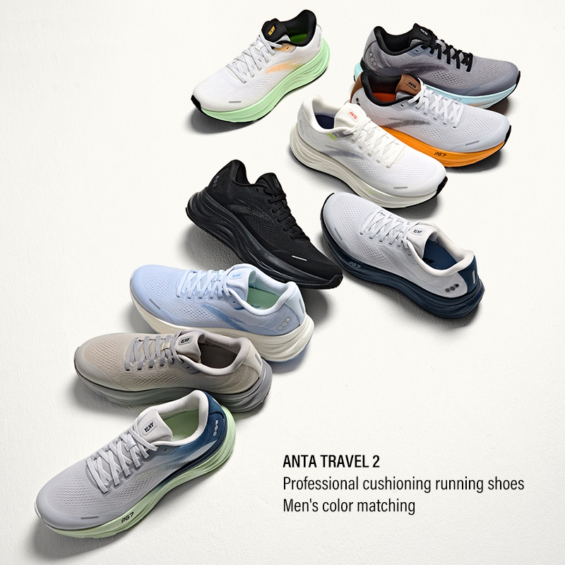 Jual ANTA PG 7 Travel 2 Sepatu Lari Pria Sports Sneakers Men Running Shoes 2E Widefoot 1125B5546 ...