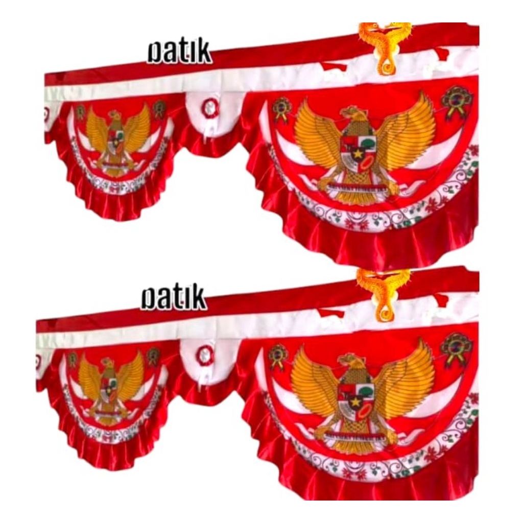 Jual Bendera Background garuda batik merah putih 10 gelombang | Shopee ...