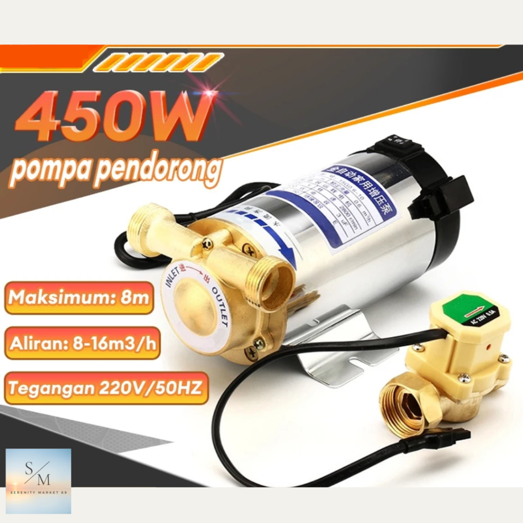 Jual REAIM Pompa X-100 Pendorong Tekanan Air Booster Pump - Aliran 8-16/mnt Mesin Pompa Otomatis ...