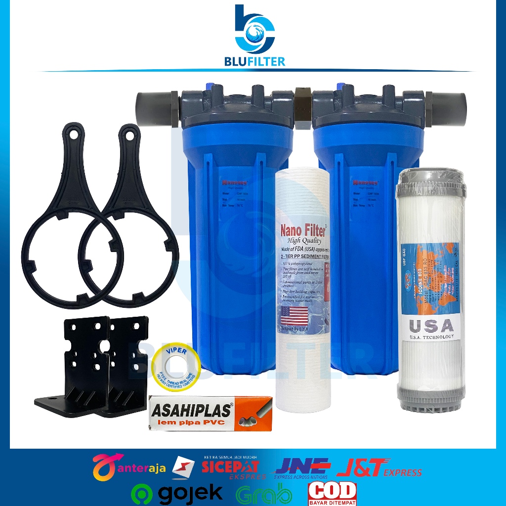 Jual PAKET FILTER AIR KOTOR KERUH SUMUR TOREN PAM 2 TAHAP / HOUSING ...