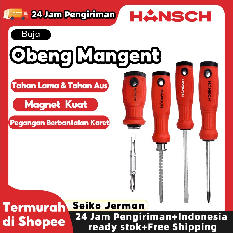 Jual HANSCH Obeng Set Obeng Plus Minus Magnet Obeng Laptop Tembus Obeng ...