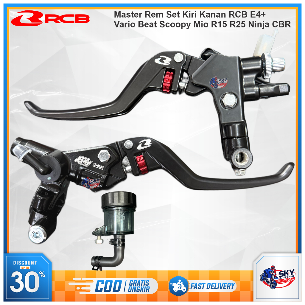 Jual Master Rem Set RCB E4+ 15mm Kiri Kanan R15 R25 CBR Ninja Vario ...