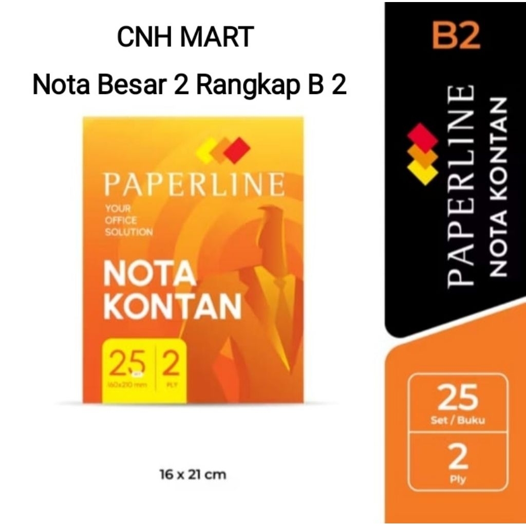 Jual (10)Pcs Nota kontan Besar B2 Paperline - Nota Kontan Besar 2 play ...