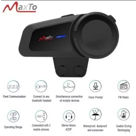 Jual Maxto M2 bluetooth intercom bluetooth helm Original | Shopee Indonesia