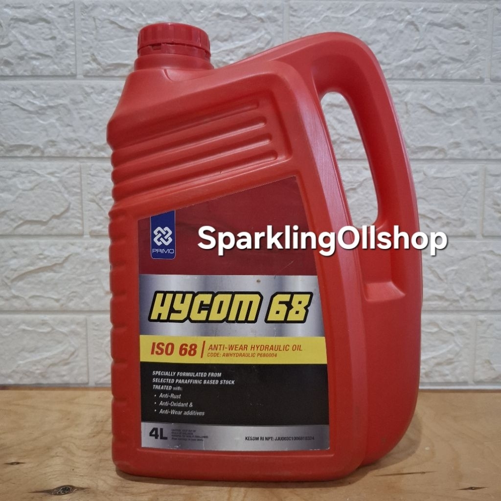Jual PRIMO HYCOM/Oli Hydraulic/Hidrolik/Hidrolic/Turalik/Oli 10 - 4L ...