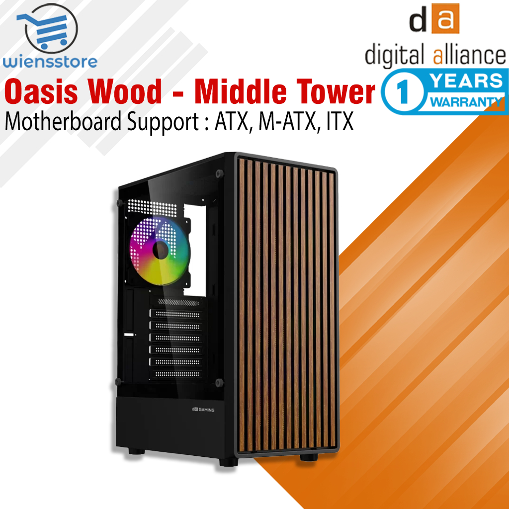Jual Digital alliance Oasis Wood Middle Tower Casing PC Gaming | Shopee Indonesia
