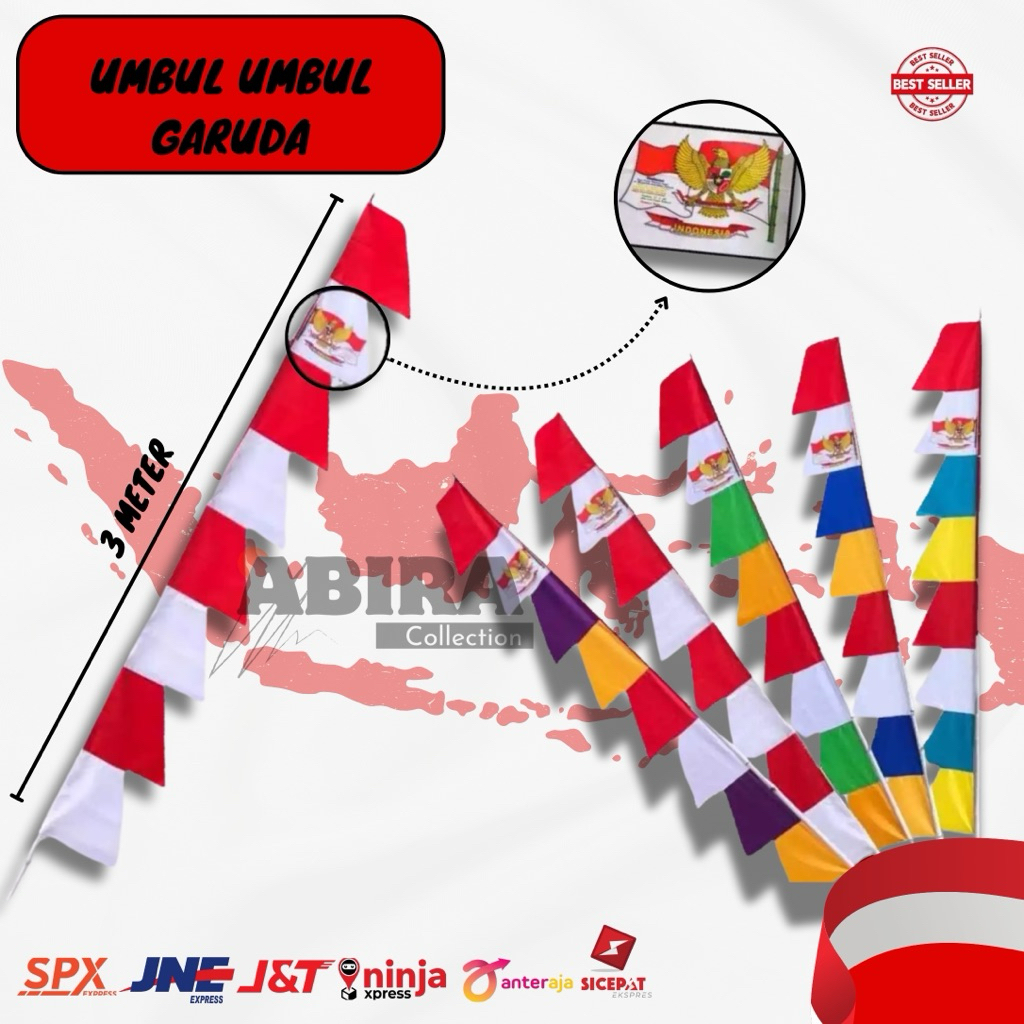 Jual BENDERA UMBUL UMBUL 8 MATA GERGAJI 1kodi (20pcs) | Shopee Indonesia