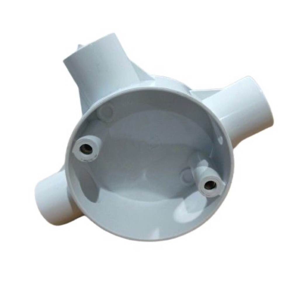 Jual DC030 / 20MM PVC 3 WAY BOX+COVER+SCREW | Shopee Indonesia