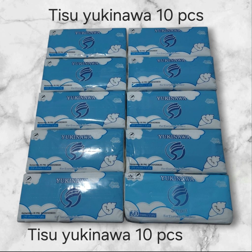 Jual (PAKET 10 PCS) Tisu yukinawa 200 sheets 2 ply / Tisu 200 shets ...