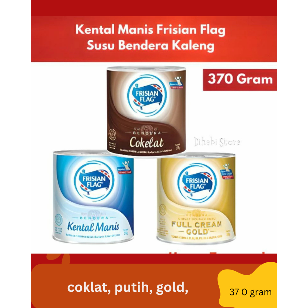 Jual Frisian Flag Kental Manis 370 Gram Susu Kaleng Bendera Gold ...