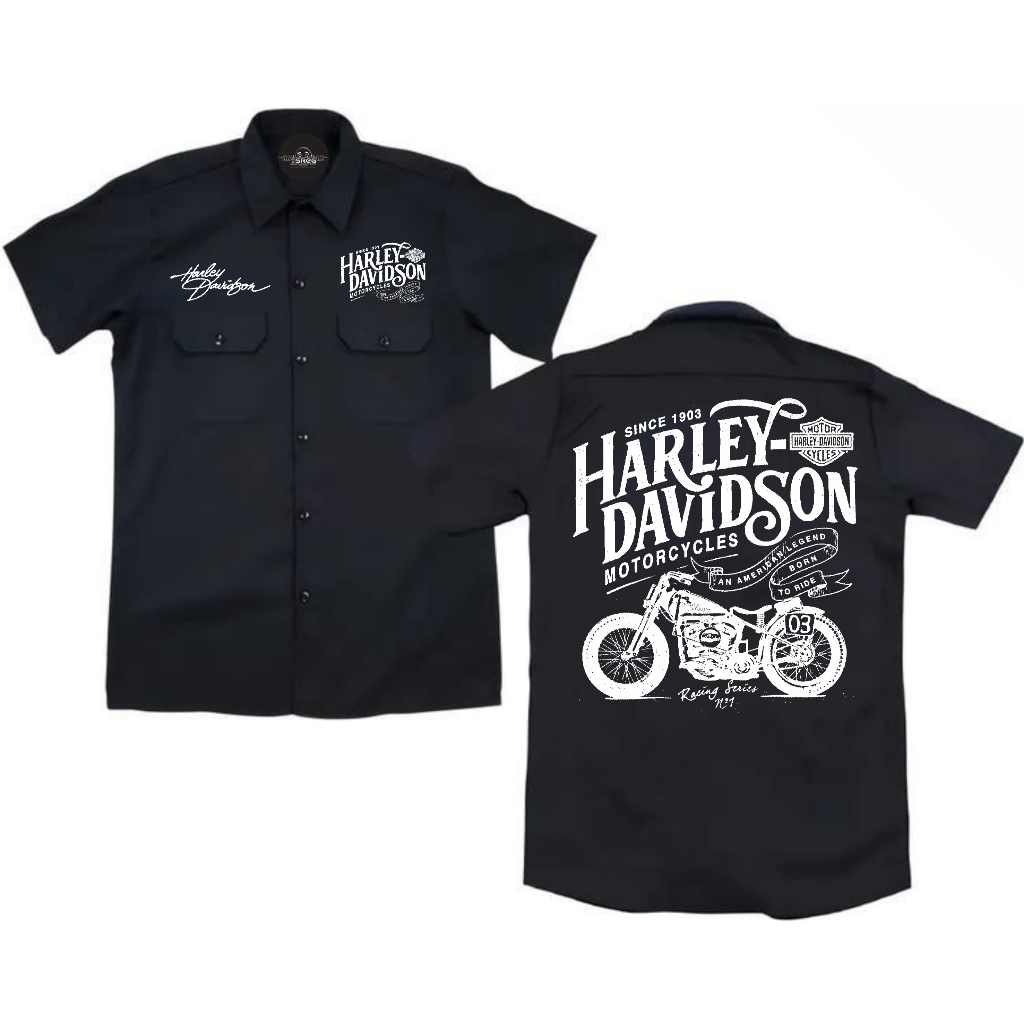 Jual Sreg Workshirt Harley Davidson An American Legend Kemeja Kerja PDH ...