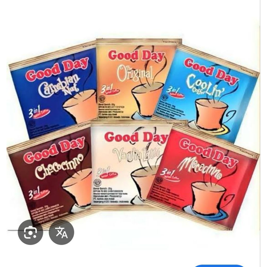 Jual Good Day 3 in 1 Instant Coffe isi 20 gram per Sachet All Variant ...