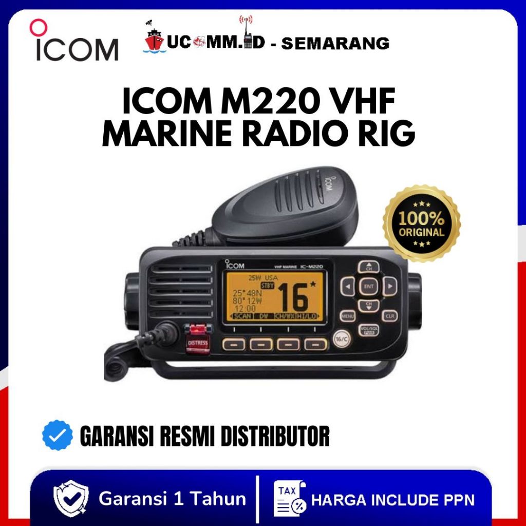 Jual ICOM Ic M220 M 220 Vhf Radio Rig Marine Icom M-220 m220 Original ...