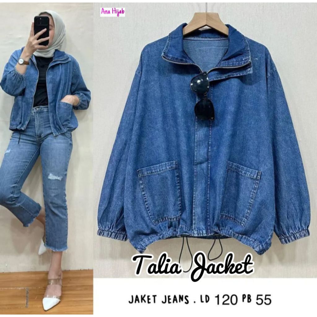 Jual TALIA JAKETS JEANS • JAKETS JEANS WANITA • JACKET JEANS CEWEK ...