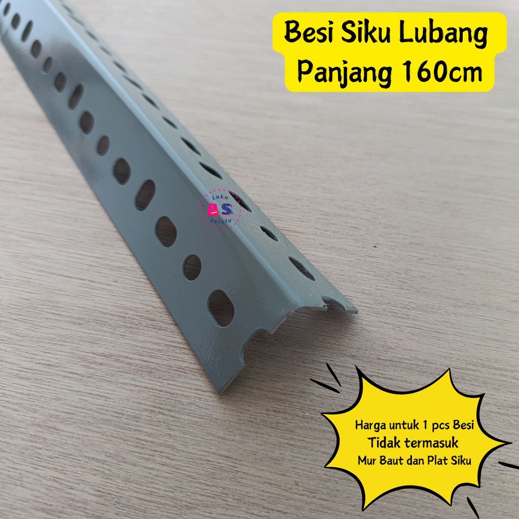 Jual BESI SIKU LUBANG TEBAL 1mm PANJANG 160cm | BESI SIKU BAHAN RAK 160 cm / 1.6 Meter | Shopee ...