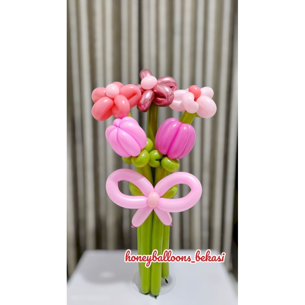 Jual 2 JAM SIAP KIRIM - Buket Bunga Balon Mix 5 Tangkai - Korean Flower ...