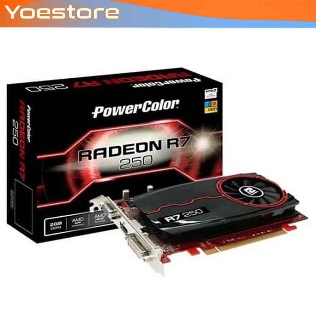 Jual VGA CARD POWERCOLOR R7 250 2GB DDR3 128 BITT AMD RADEON | Shopee ...