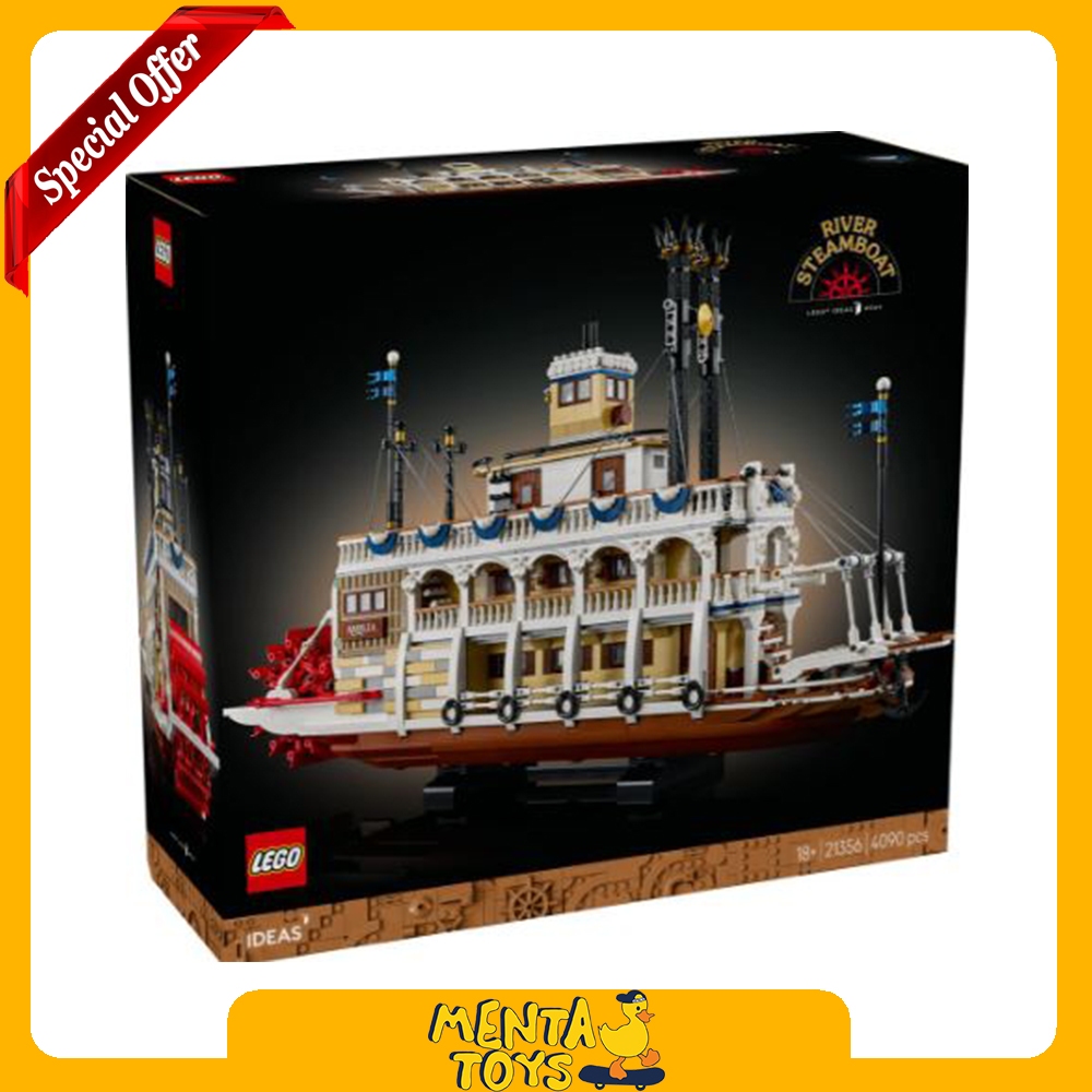 Jual LEGO Ideas 21356 Model Classic River Steamboat Buildable Boat ...