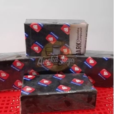 Jual COKLAT BLOK DIAMOND REPACK 1 KG/ DIAMOND CHOCOLATE COMPOUND REPACK ...