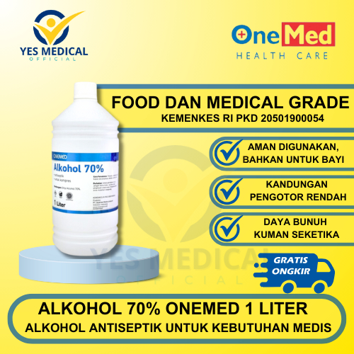 Jual ALKOHOL 70% 1 LITER ONEMED ALCOHOL 70% 1 LITER ONEMED | Shopee ...