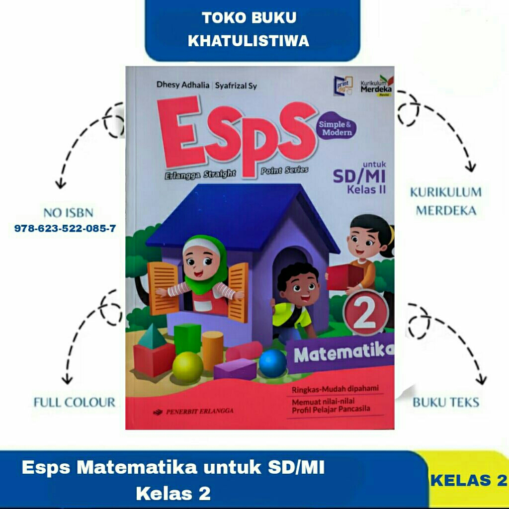 Jual Esps Matematika untuk SD/MI Kelas 2 ( KURIKULUM MERDEKA ) BUKU ORIGINAL | Shopee Indonesia