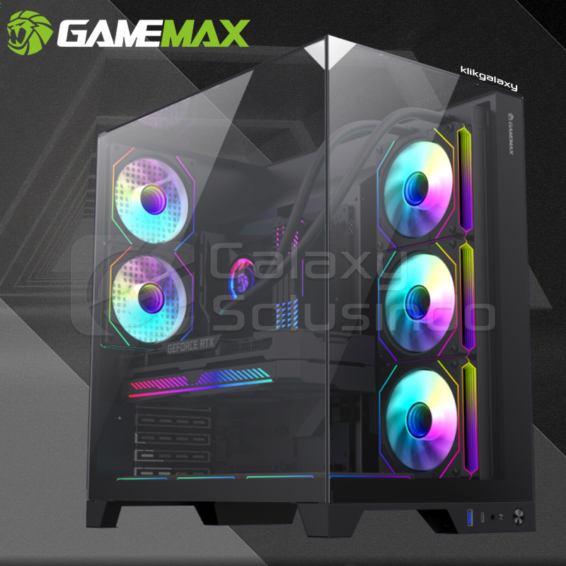 Jual GAMEMAX Infinity Plus Tempered Glass ATX Gaming Case - Black ...