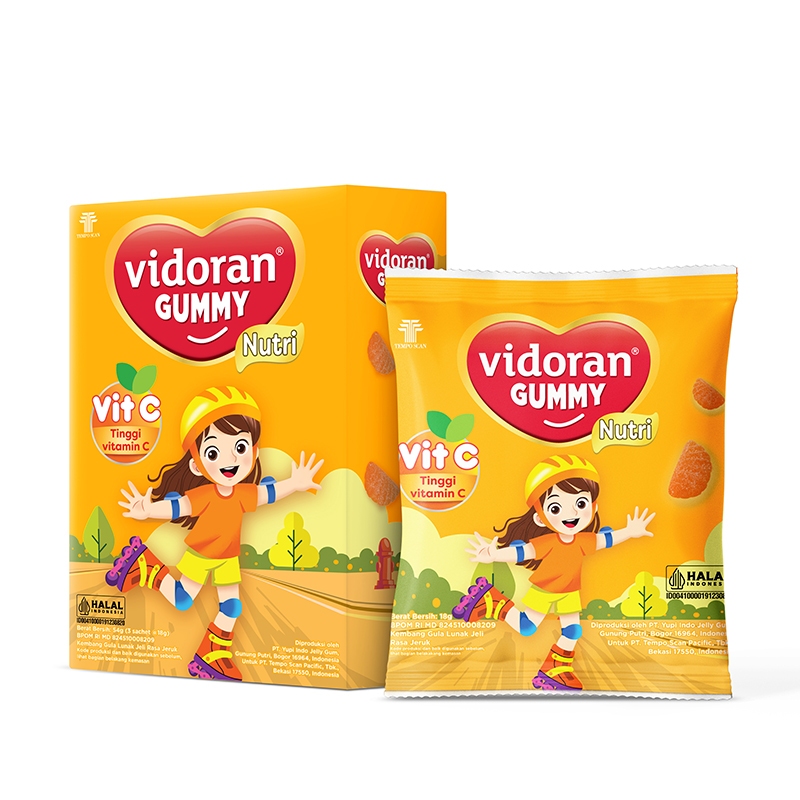 Jual Vidoran Gummy Vitamin C 54gr (3 sachet @ 18gr) | Shopee Indonesia