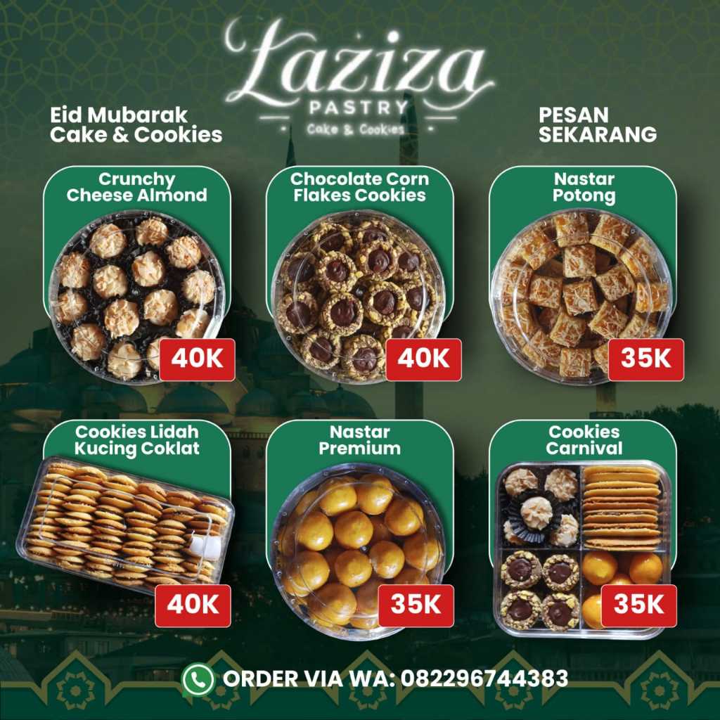 Jual Kue Kering | Cookies | Eid Mubarok | Toples ukuran 500 gr ...