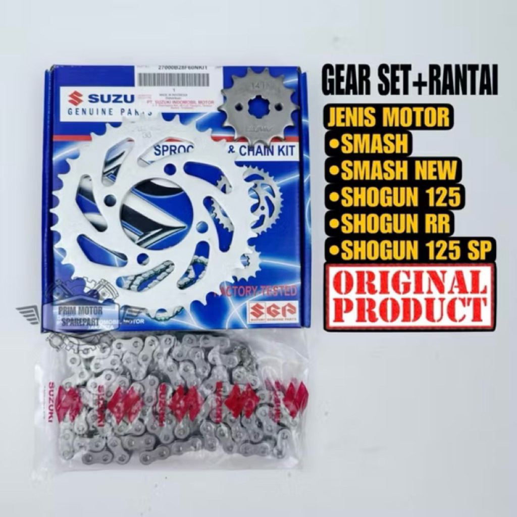 Jual Gear set Smash New 110/125,SHOGUN. -Drive Chain Kit Terbaik ...