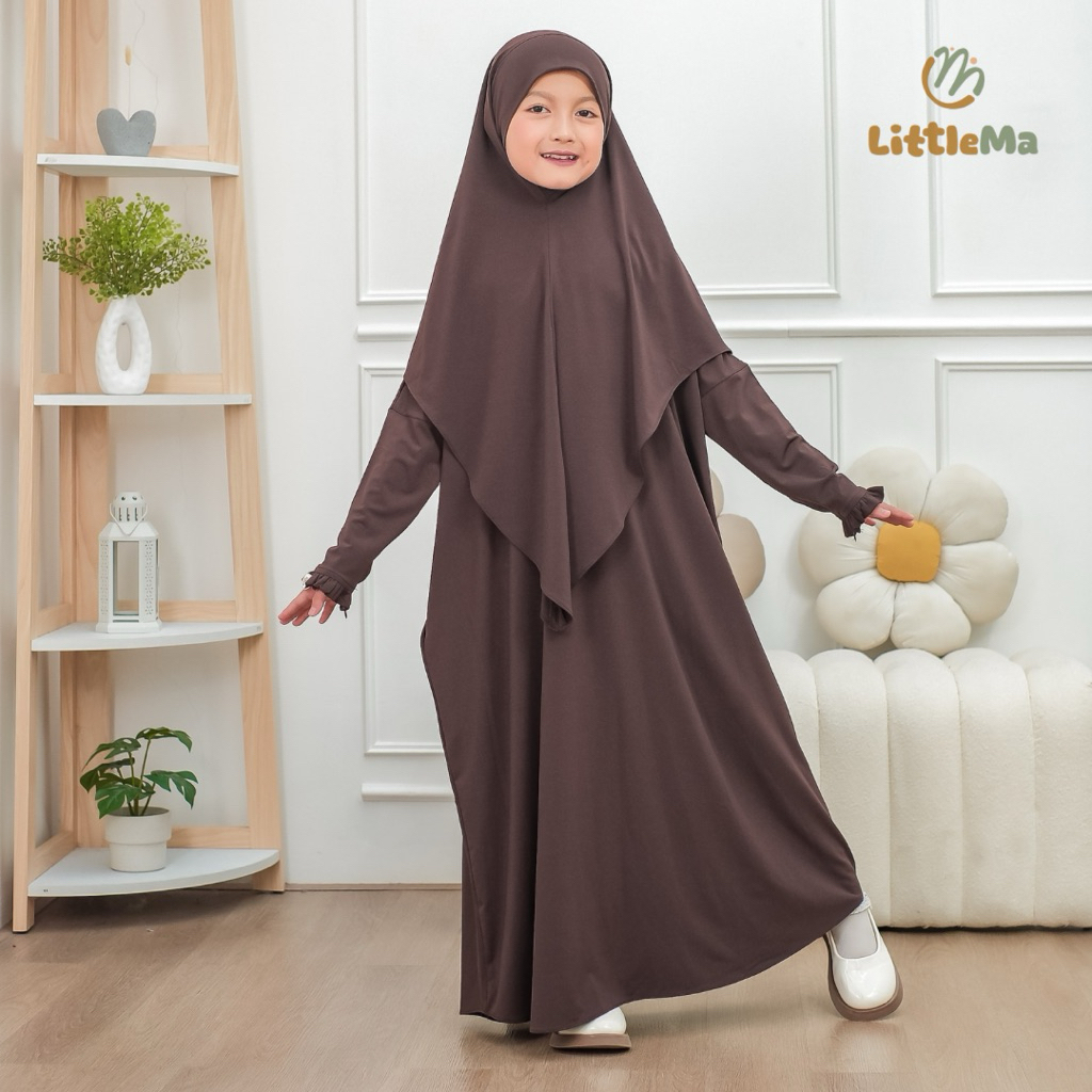 Jual LITLLEMA - Pakaian Muslim anak perempuan Yumna abaya batwing set ...