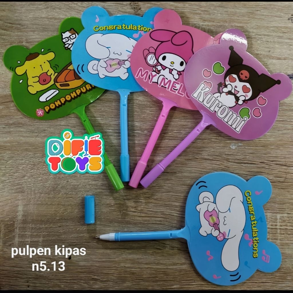 Jual 12 pcs kipas pulpen / pena motif random rendom | Shopee Indonesia