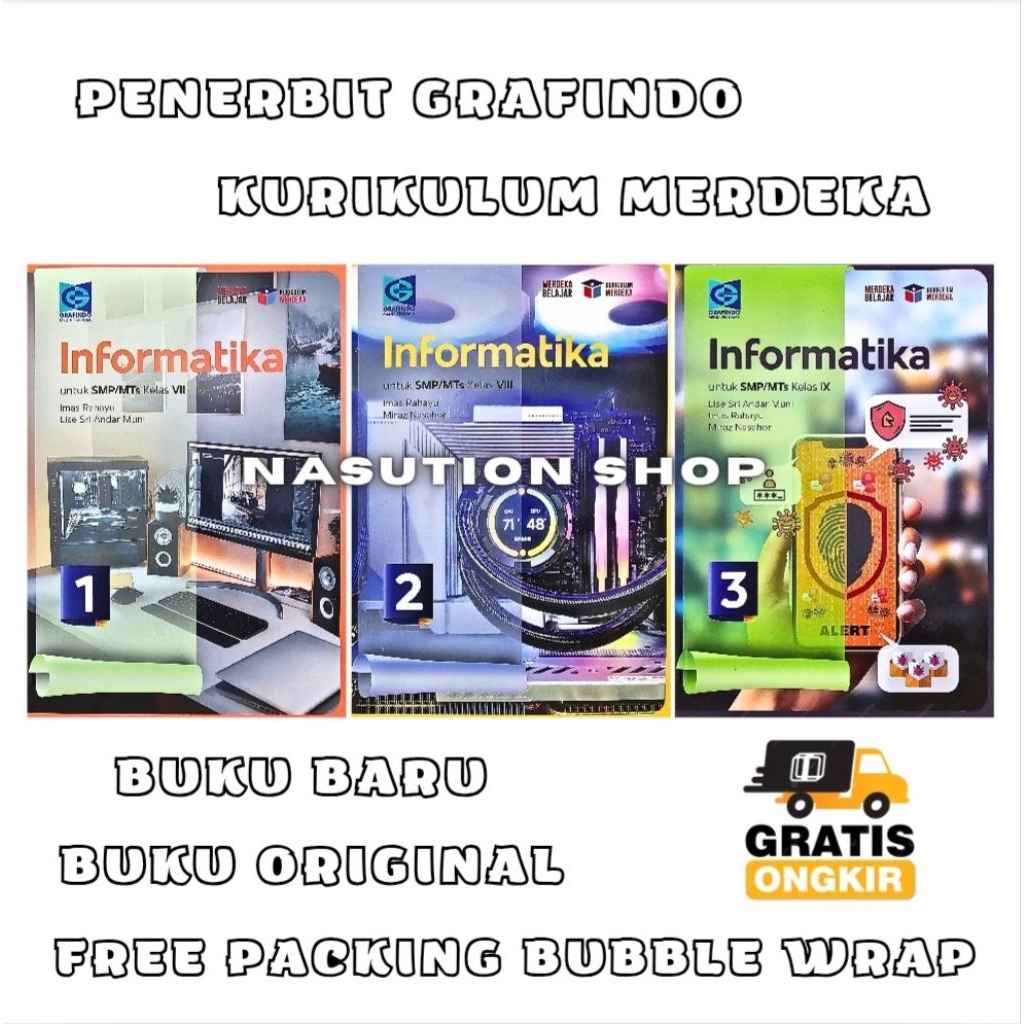 Jual Buku Informatika Kelas 1 2 3 / 7 8 9 SMP/MTs Grafindo Kurikulum Merdeka Original | Shopee ...
