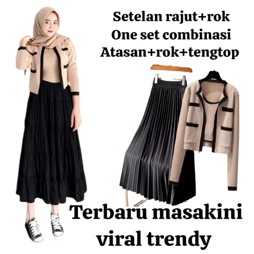 Jual Setelan Rajut Batwingman / Rok / Set Fashion / Set Rajut | Shopee ...
