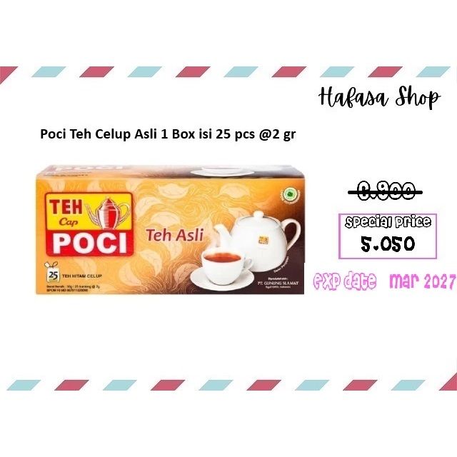 Jual Poci Teh Celup Asli 1 Box isi 25 pcs @2 gr | Shopee Indonesia