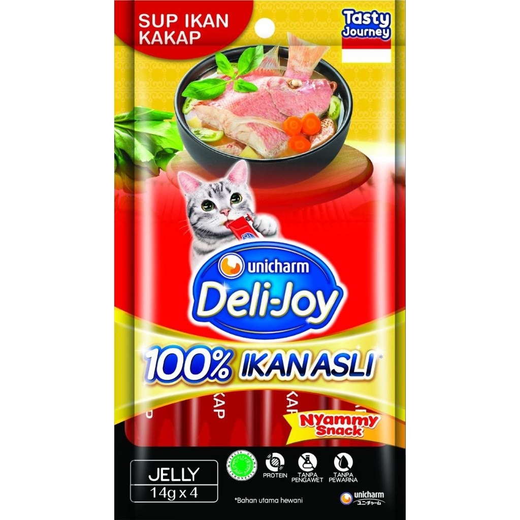 Jual Snack Kucing Deli Joy unicharm Creamy Cat treat Cemilan 14 ...