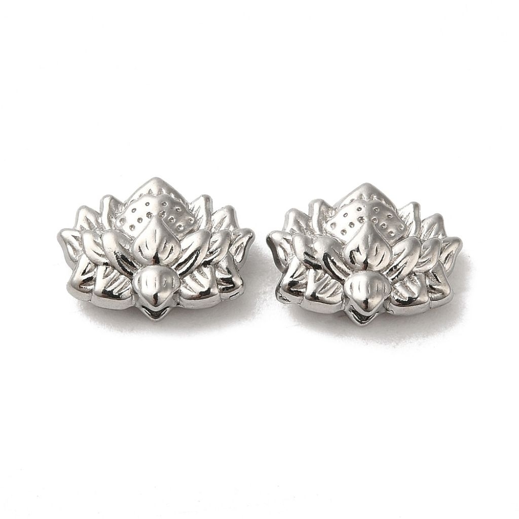 Jual 304 stainless steel lotus flower beads | manik stainless bunga ...