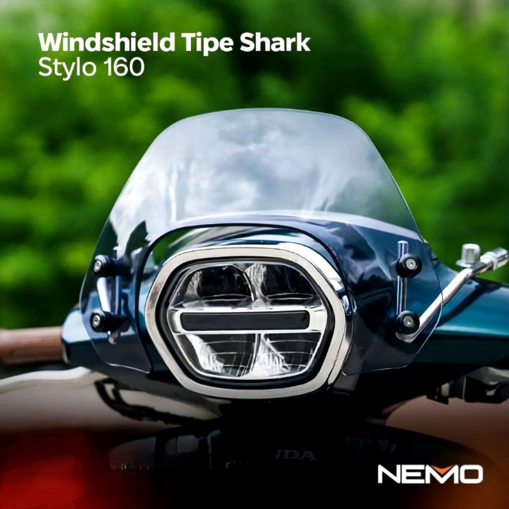 Jual Nemo winshield/visor Honda Stylo 160 tipe shark bening dan smoke ...