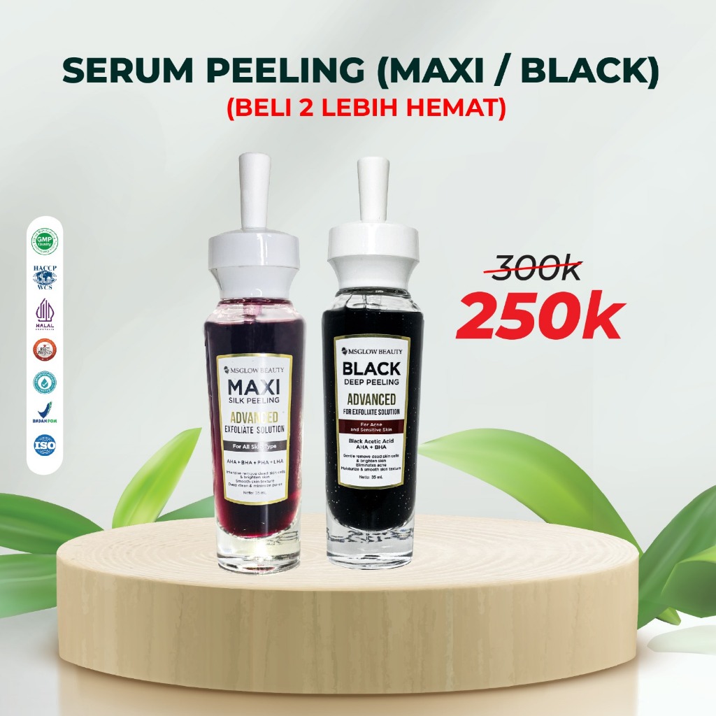 Jual PEELING SERUM MAXI & BLACK DEEP UNTUK EXFOLIASI | Shopee Indonesia