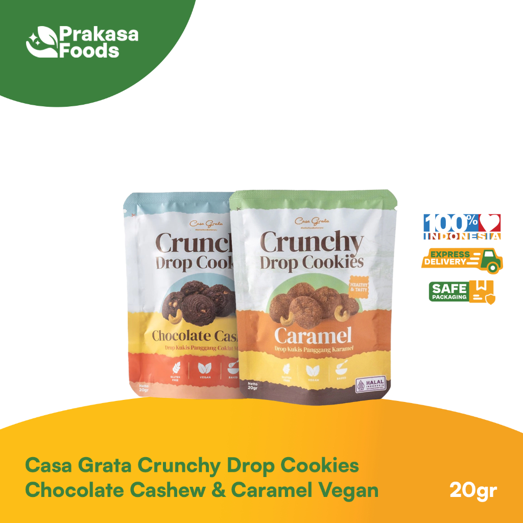 Jual Casa Grata - Mini Crunchy Drop Cookies Caramel & Chocolate Cashew ...