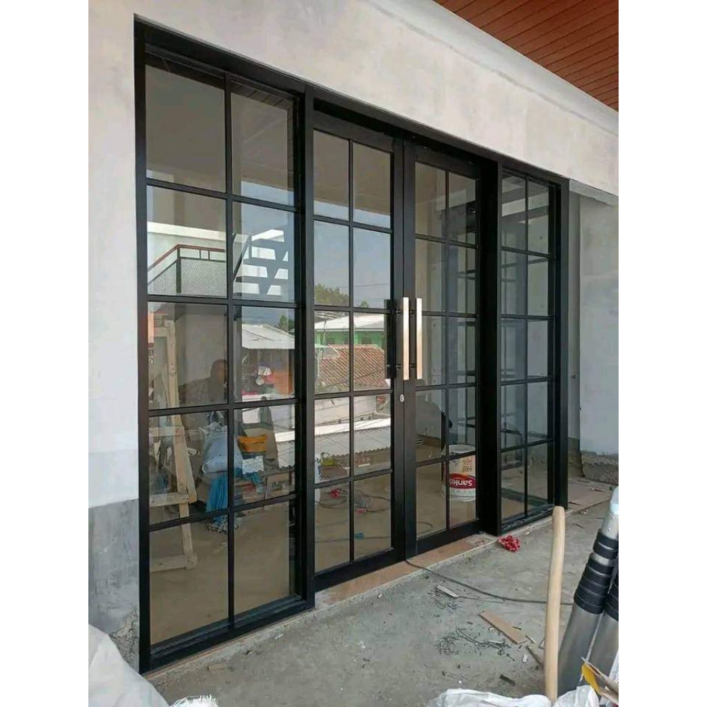 Jual Pintu Sliding Double Aluminium Model klasik List ornamen versi ...