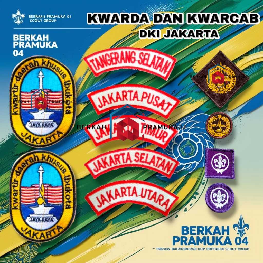 Jual Badge bed bet atribut kwarda dan kwarcab pramuka DKI JAKARTA ...
