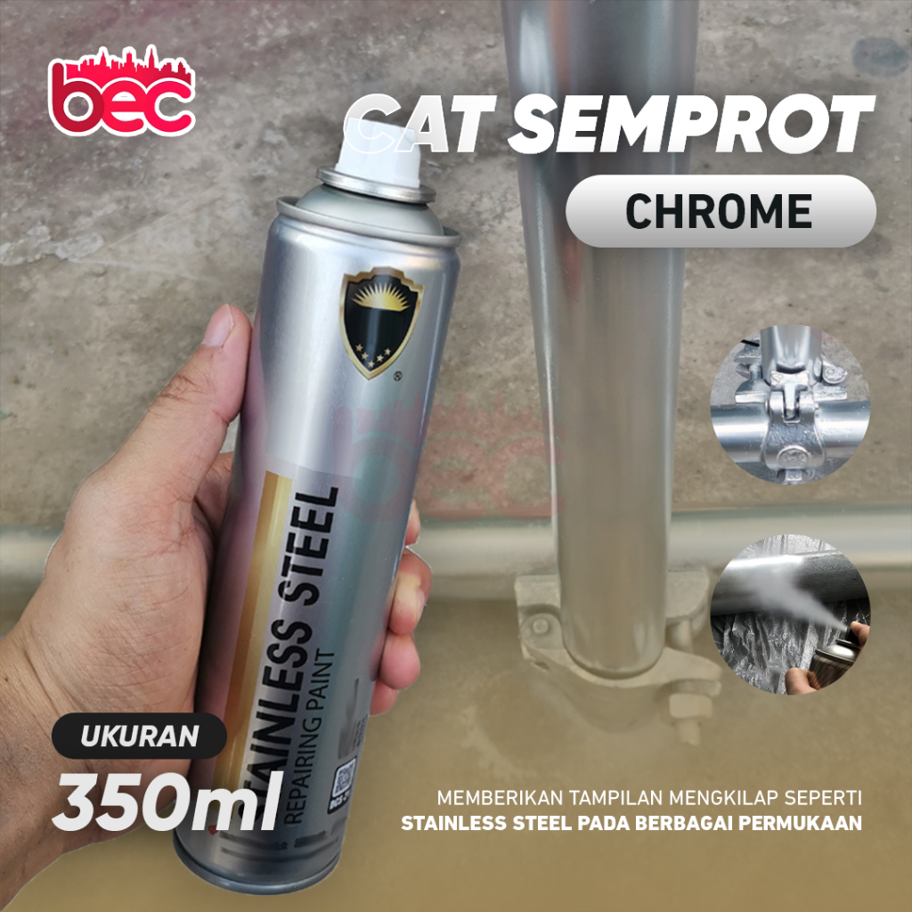 Jual [BEC] Cat Semprot Chrome 350ml | Sapporo Chrome Spray Paint Anti ...