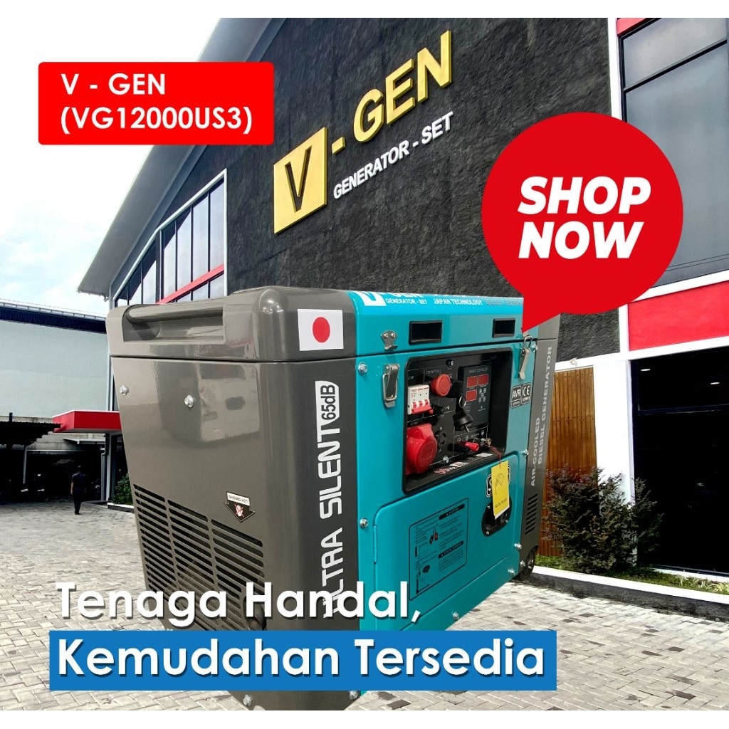 Jual Genset 10KVA VGEN VG12000US 1 Phase - Ultra Silent Diesel | Shopee ...