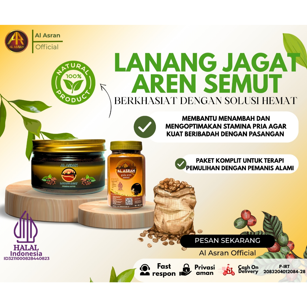 Jual ASLII Kopi Lanang Jagat AL ASRAN Premium Coffee & Gula Aren Semut ...