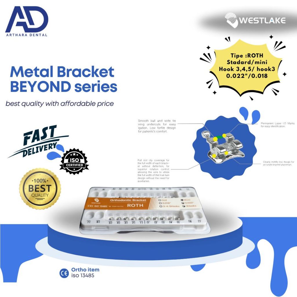 Jual Metal bracket BEYOND series Roth / orthodontics bracket AO style ...