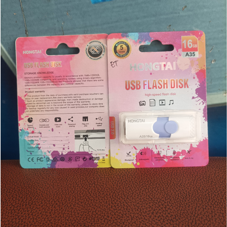 Jual Hongtai USB Flash Disk A35/8GB/16G HIGH SPEED FLASH DISK | Shopee ...